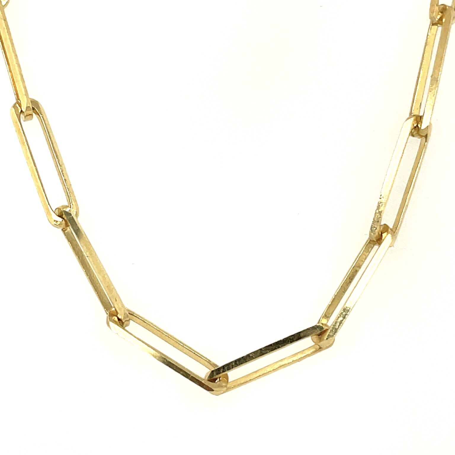 Yellow Gold Paperclip Necklace - Ed & Ethel's Fine Jewelry